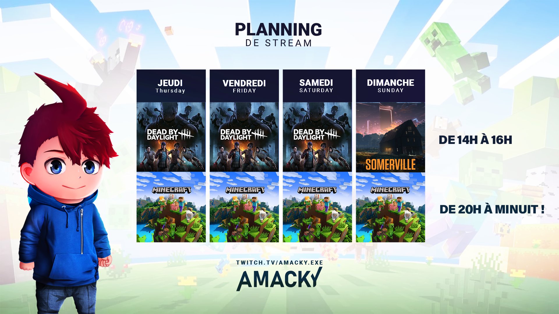 Amacky on Twitter: "Tard mais je dois vraiment mettre les planning de stream à jour ! https://t ...