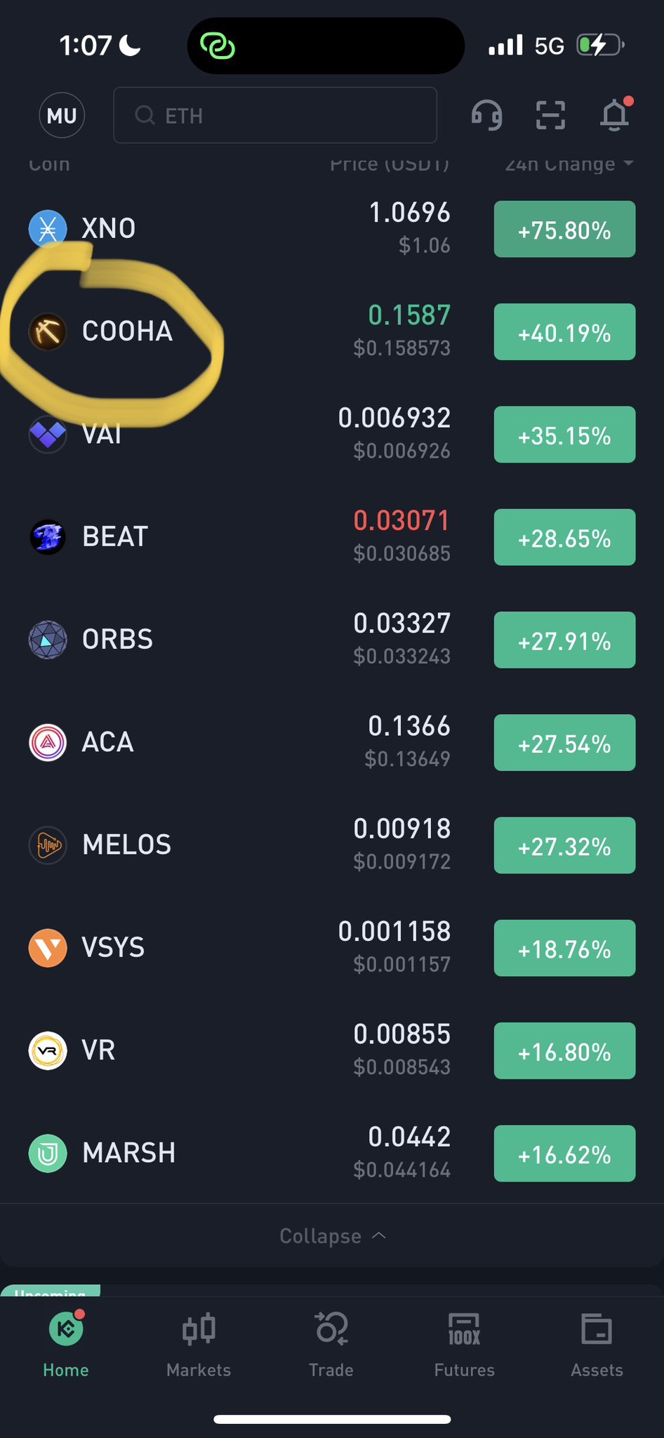 Cryptobull ( Free Premuim Calls ) on Twitter: "$cooha top gainers no 2 40% from entry weekly ...