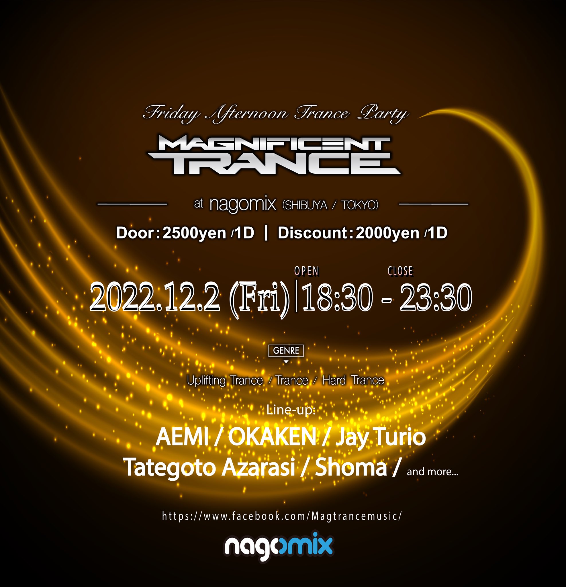 MAGNIFICENT TRANCE on Twitter: "12月の第1金曜日は #Magnificent_Trance です😊 開催まで1週間🎄 2022.Dec.2 (Fri) at ...