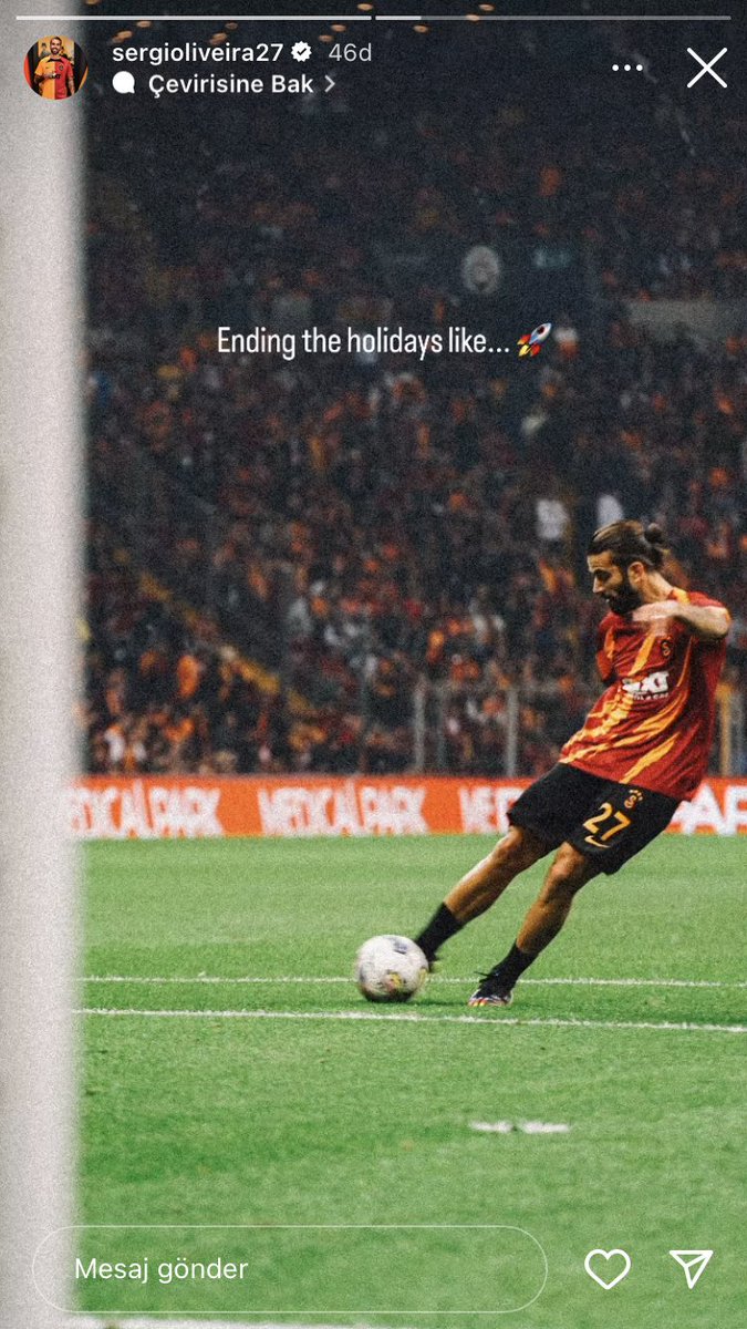 Peşindeyiz Galatasaray! on Twitter: "📸 Sergio Oliveira’nın paylaşımı."