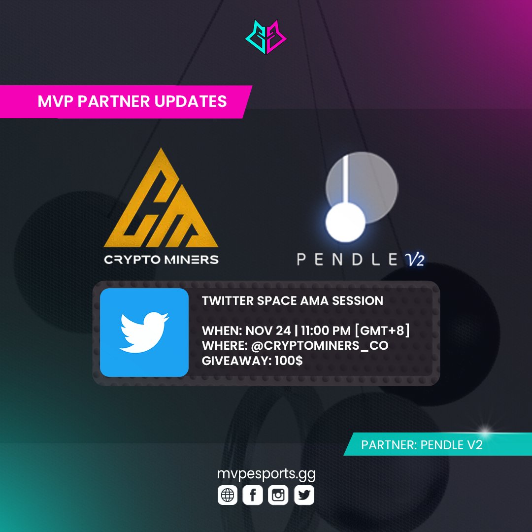 MVP Esports on Twitter: "One of our sponsors, Pendle V2 will participate in an AMA with ...