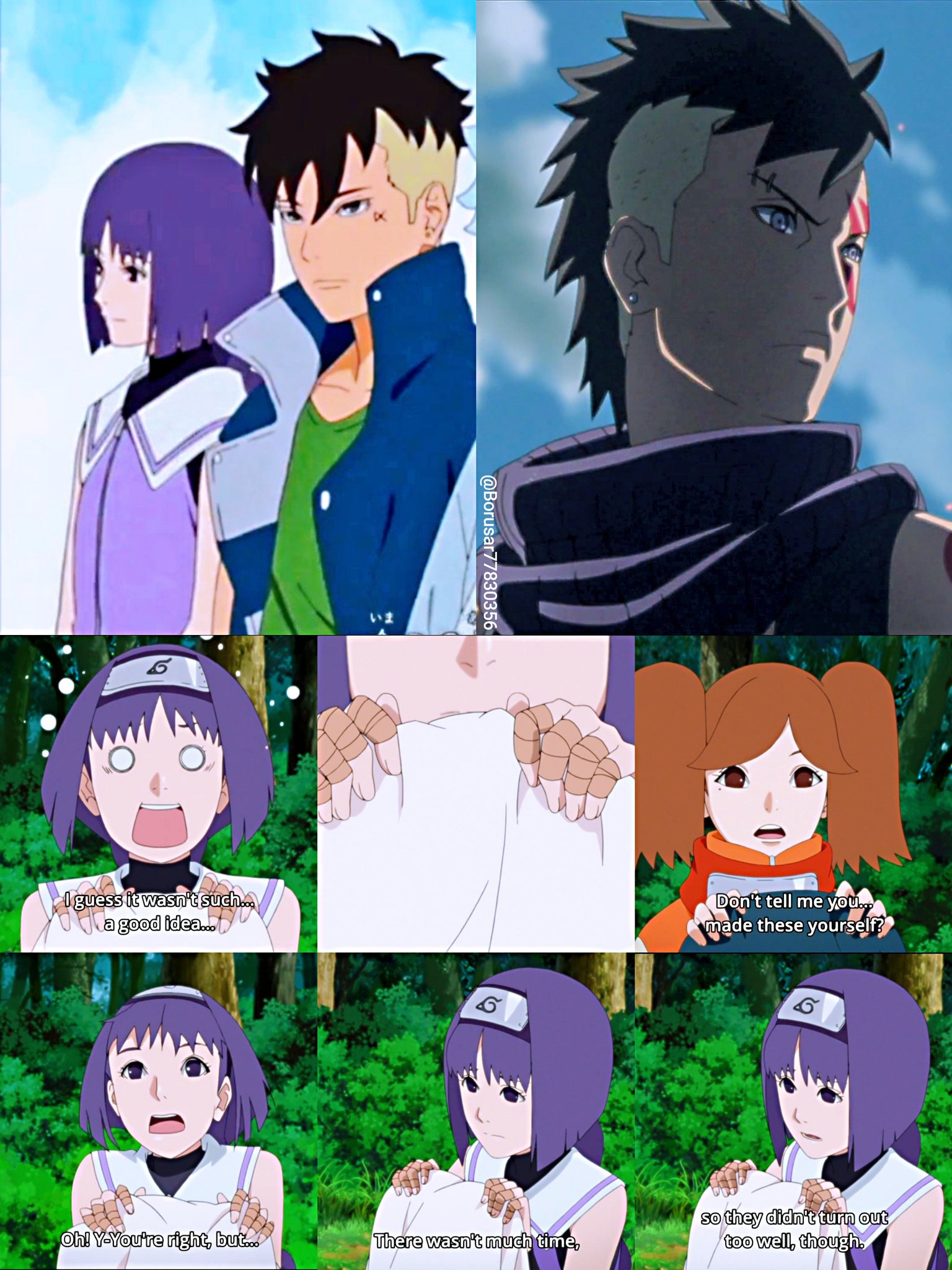 You gotta hear the... { 🥗 3T 😴 } on Twitter: "Is #Kawaki's purple scarf offered by #Sumire? 👀 In ...