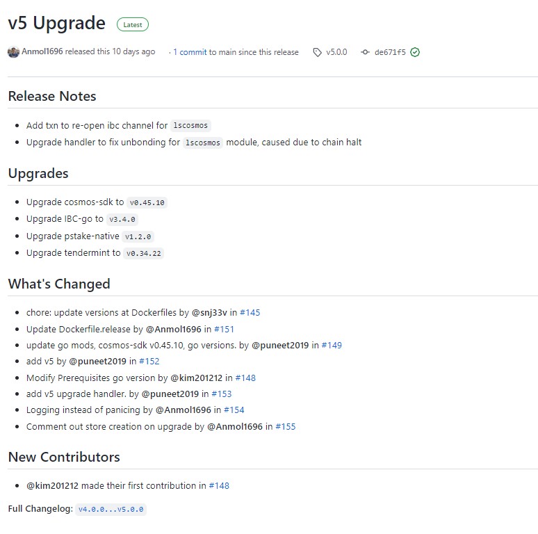 Iryna | Everstake 🇺🇦 🔺 on Twitter: "2/9 • The Core-1 Chain v4 upgrade enabling @pStakeFinance's ...
