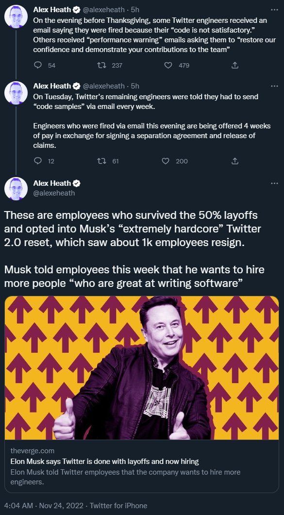 Ian Miles Cheong on Twitter: "If true, it sounds like Elon Musk is getting rid of all the people ...
