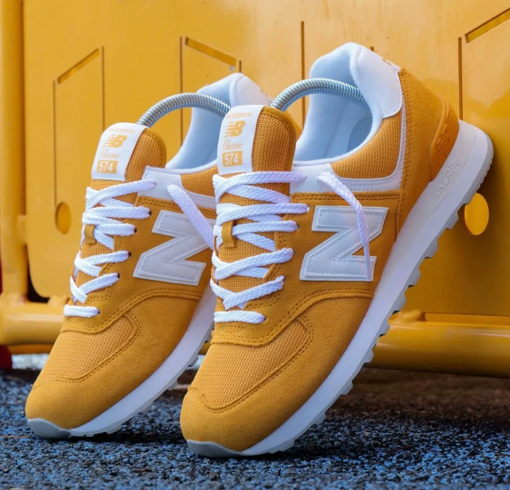 JustFreshKicks on Twitter: "New Balance 574 'Yellow/White' on sale for $35.99 shipped in cart ...
