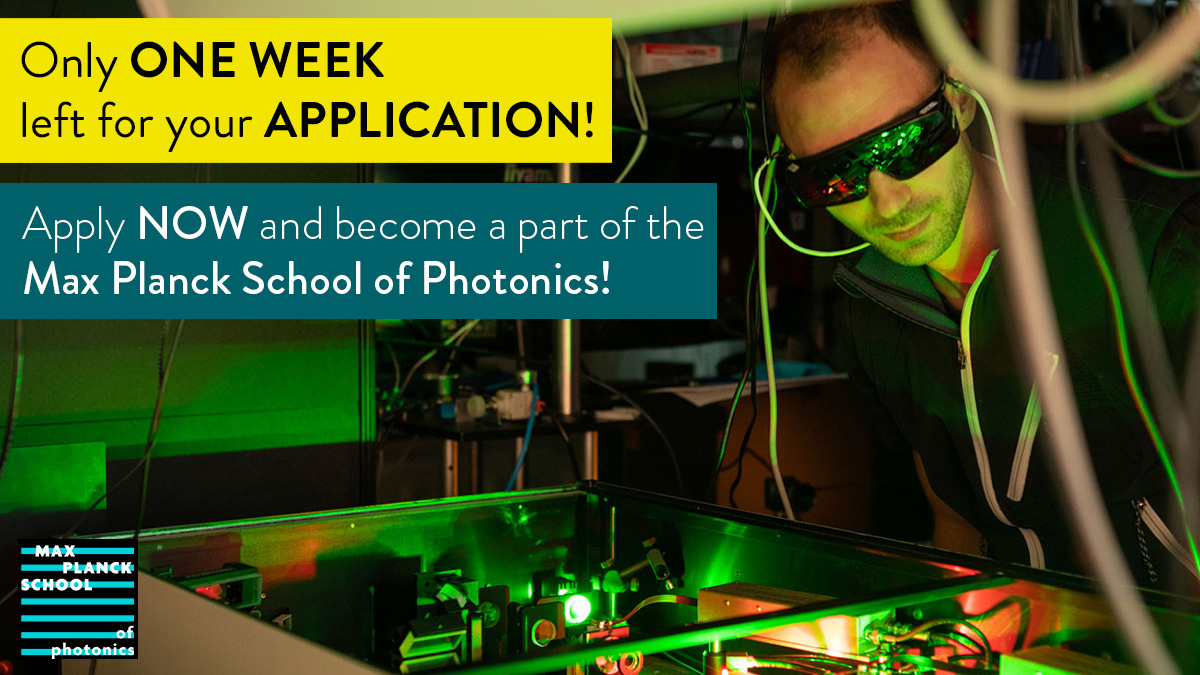 Max Planck School of Photonics on Twitter: "Only until December 1st you have the opportunity to ...