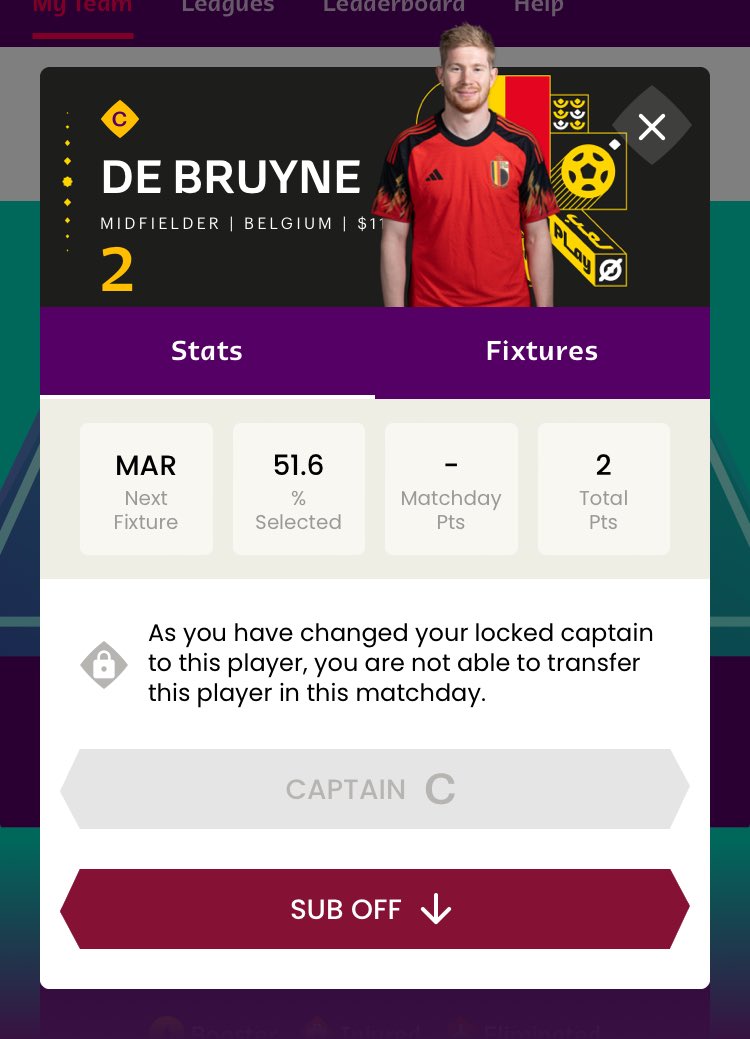 FPL Matt on Twitter: "On WC but can’t get rid of KDB? 😩 https://t.co/7s3cjy0NeN" / Twitter