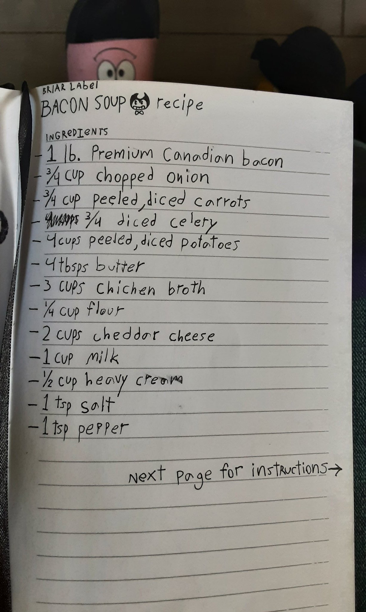 RipRod MonkeyMan on Twitter: "Here's the recipe if anyone needs it. Enjoy 😉😋 #BENDY https://t.co ...