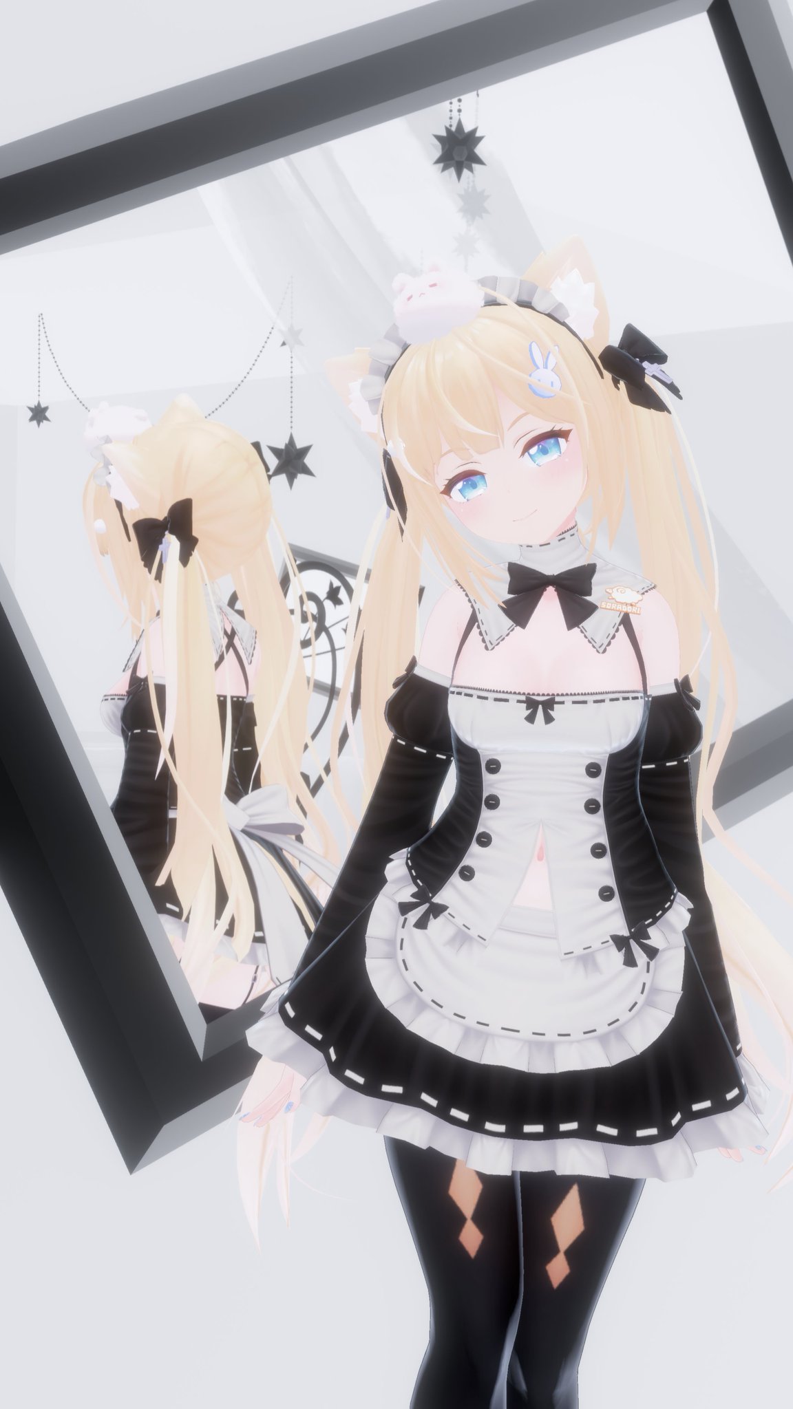 皐月早苗🍓VRChatやドールやゲーム on Twitter: "鏡の国でつかまえて world:Flower Drop By MEAD_SRT #VRC白フォトコン #VRChat #そら ...