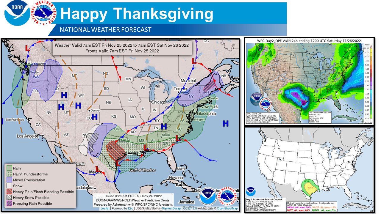National Weather Map Forecast High Winds, Plenty Of Snow In Mountains