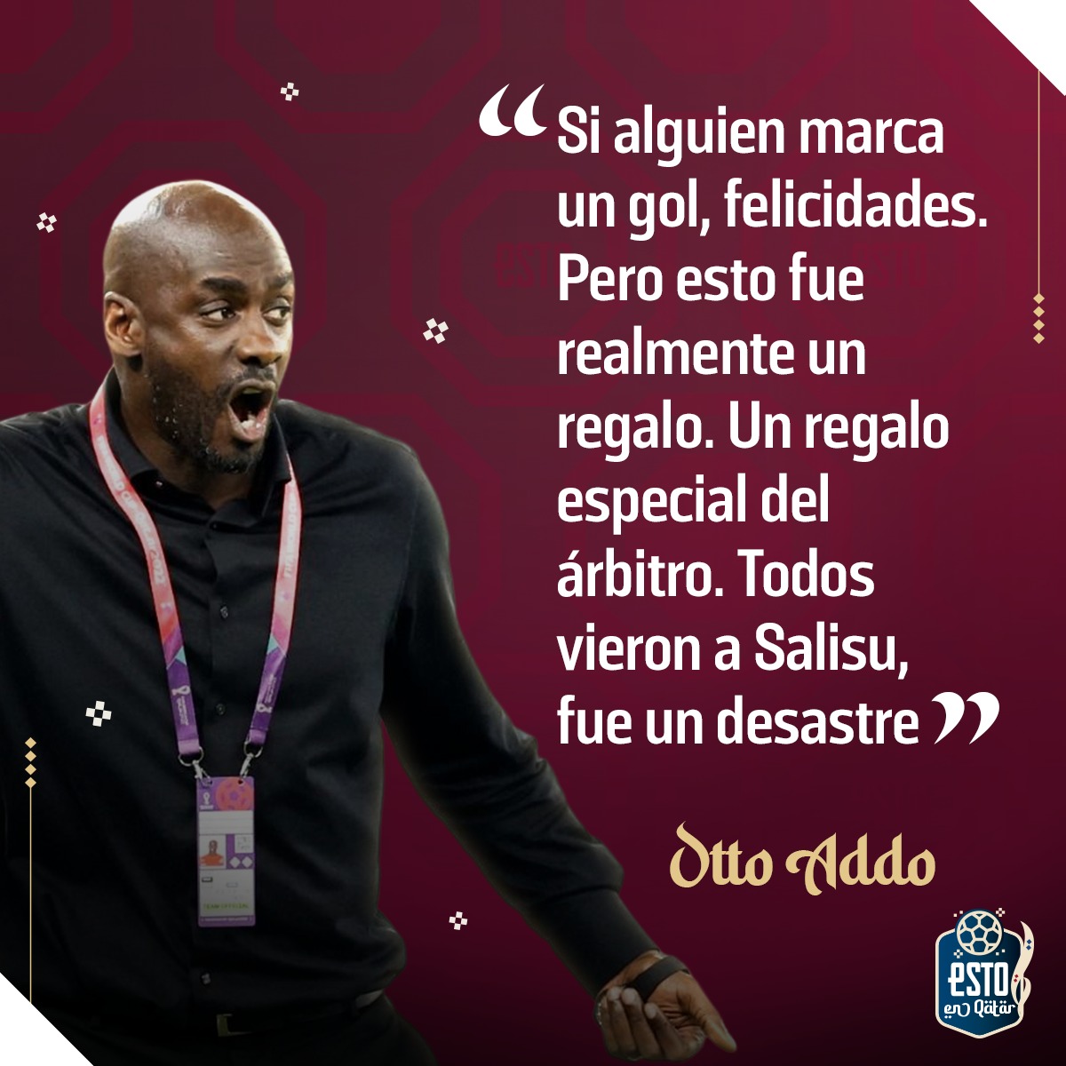 Esto en Línea on Twitter: "¿Un robo en el #POR vs #GHA? Su DT considera que no era penal el que ...