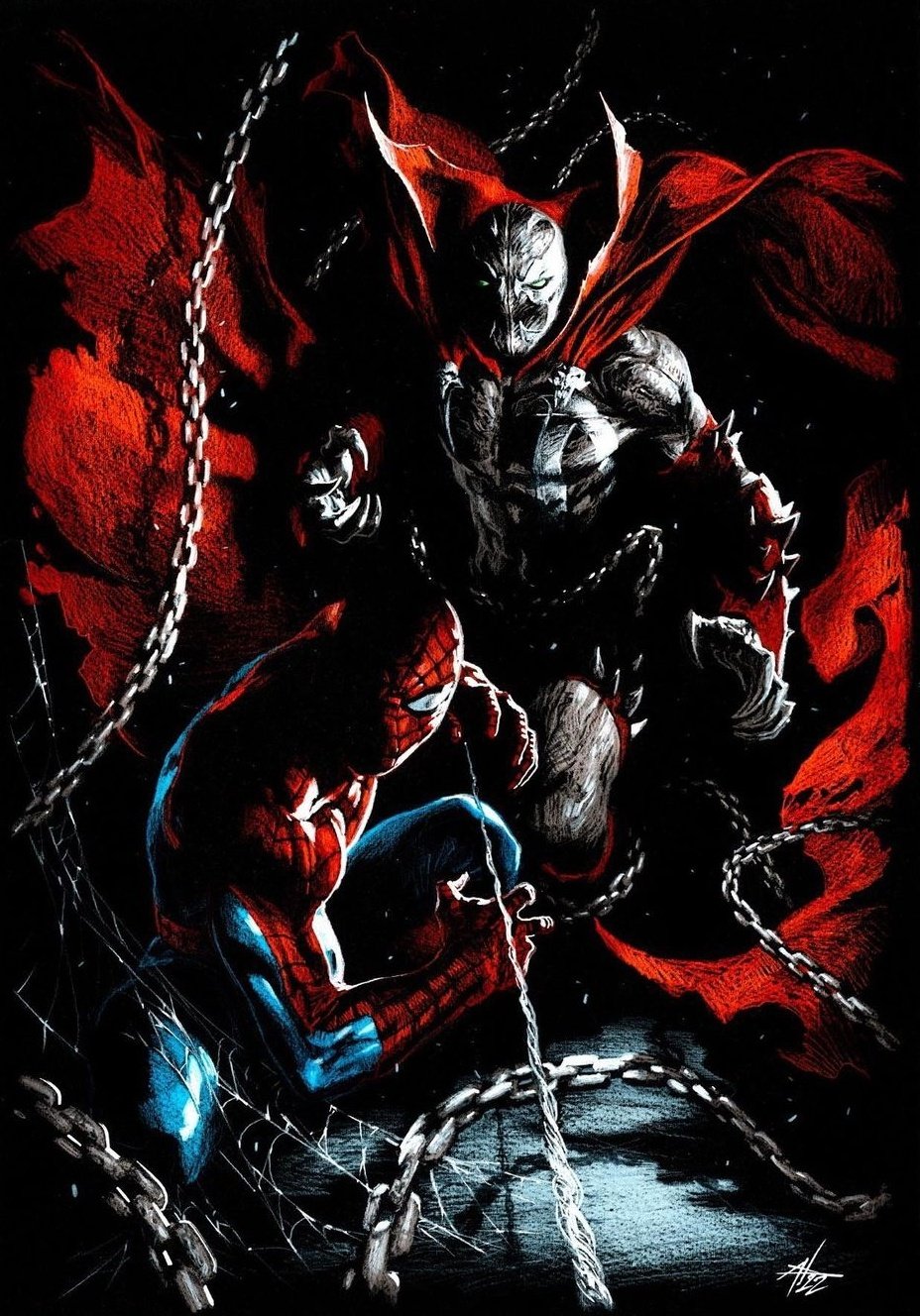 Daily Spawn Archive on Twitter: "Spawn & Spider-Man sketch (2022). Art by Gabriele Dell'Otto # ...