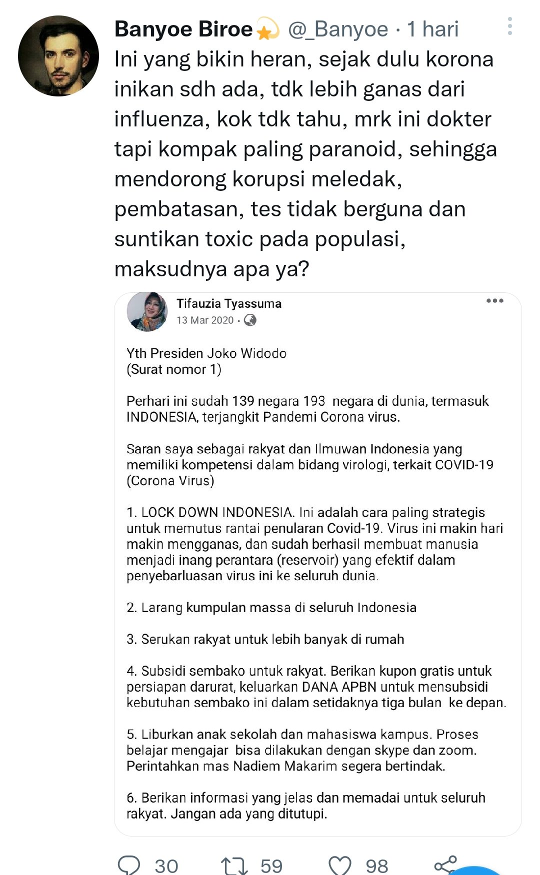 Dokter Tifa on Twitter: "Ada yg tahu pemilik akun ini siapa namanya? Tampaknya perlu saya beri ...