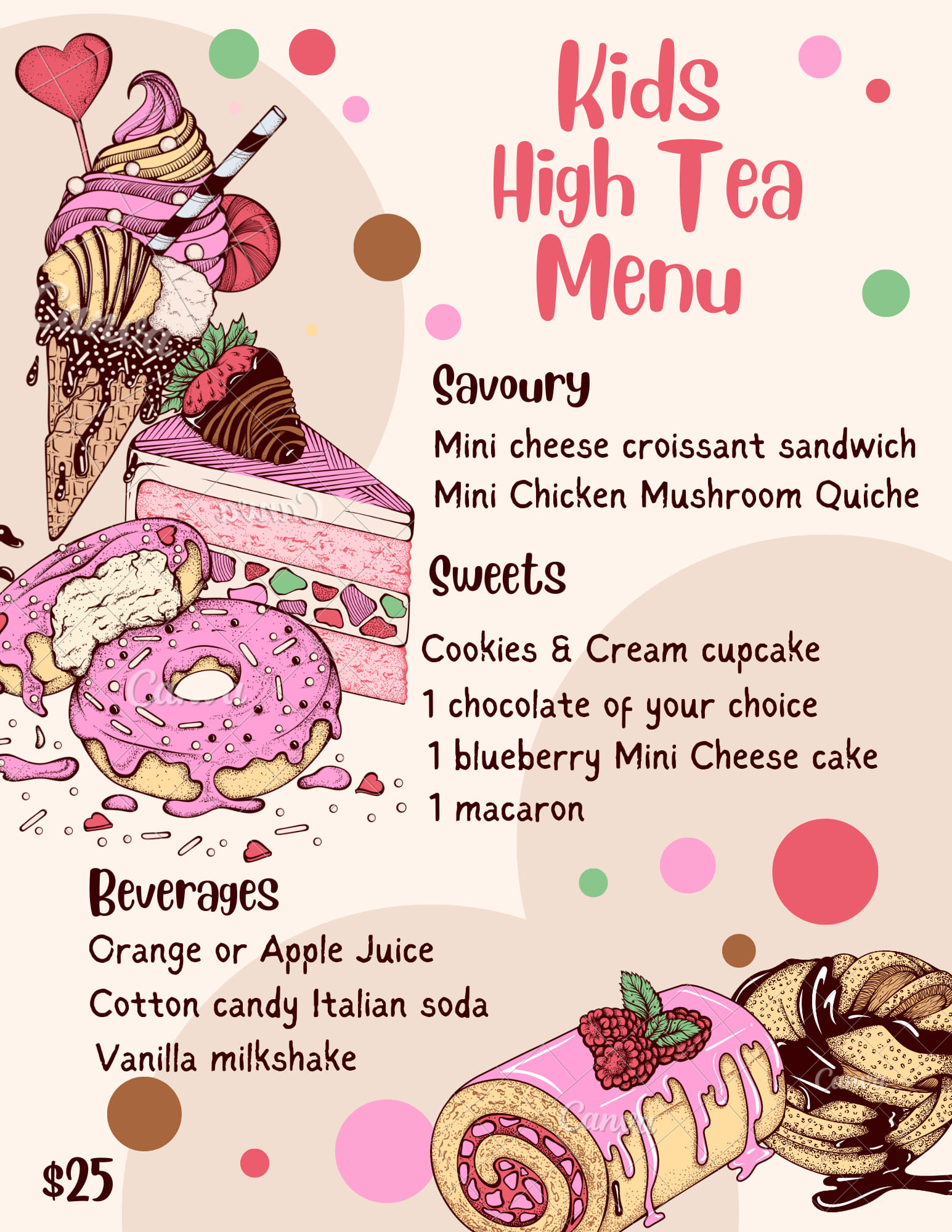 High Tea Menu For Girls High Tea Catering London Brigit's Bakery