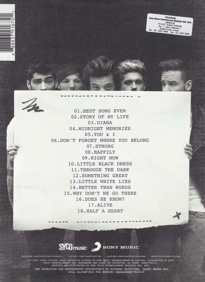 One Direction Album Cover Best Song Ever