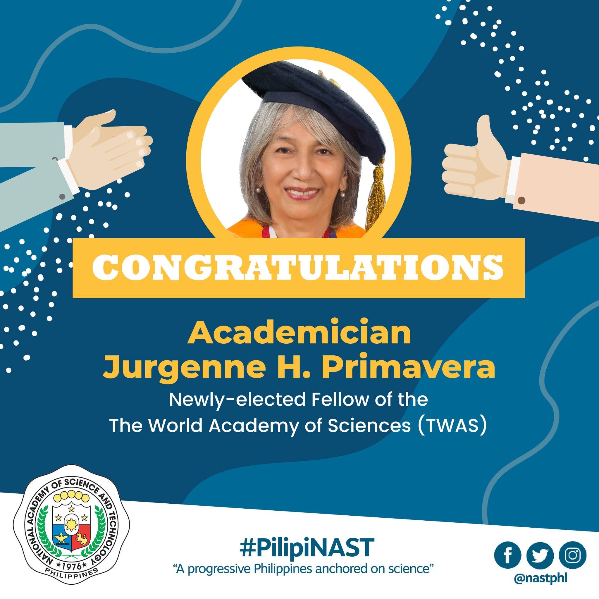 NAST Philippines on Twitter: "Congratulations to Academician Jurgenne H. Primavera and ...