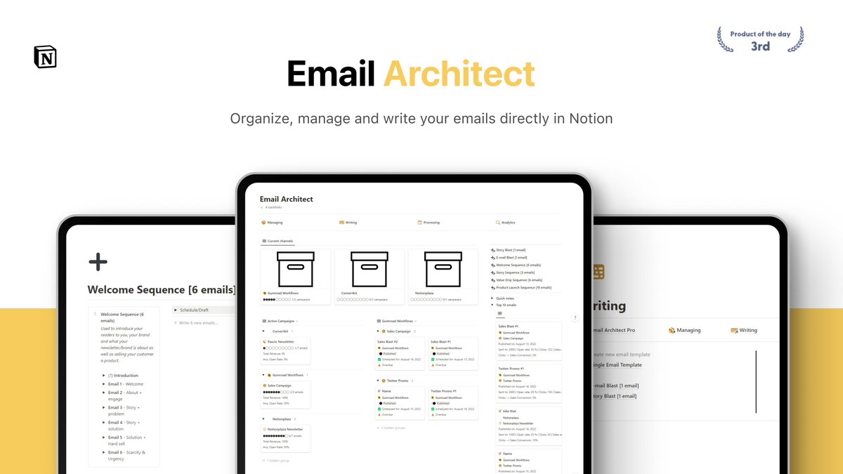Email Architect. An email marketing system for Notion. Write, manage ...