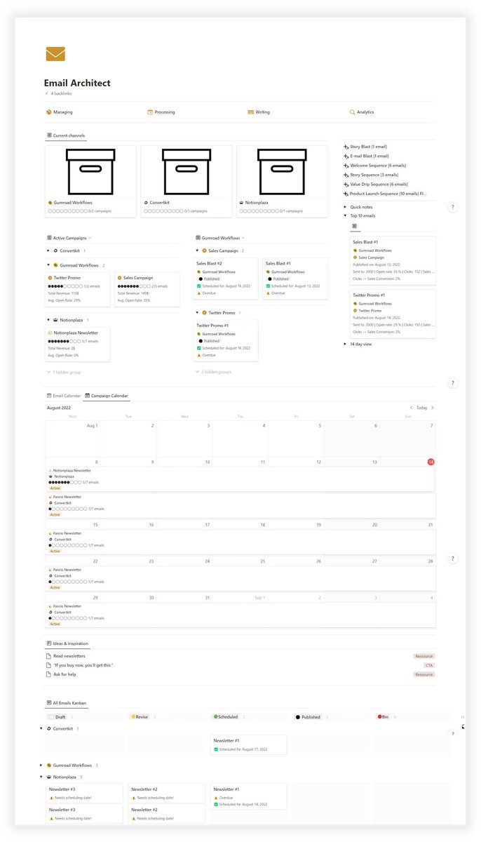 Email Architect. An email marketing system for Notion. Write, manage ...