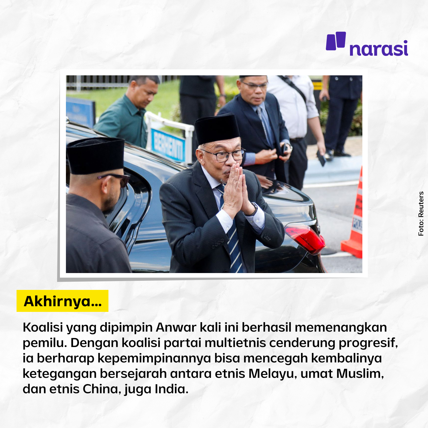 Narasi Newsroom on Twitter: "Anwar Ibrahim resmi dilantik menjadi Perdana Menteri Malaysia ...