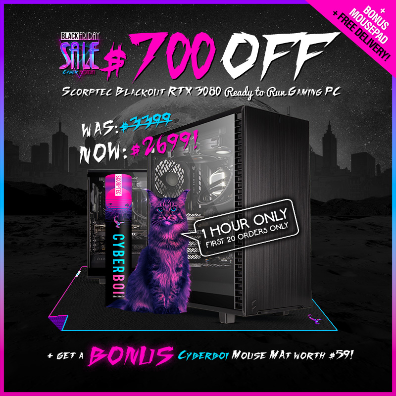 Scorptec Computers on Twitter: "𝗗𝗘𝗔𝗟 #𝟳: Save $700 on the Scorptec Blackout RTX 3080 Ready to ...