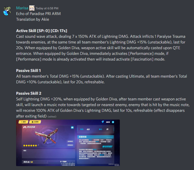 Honkai News Network on Twitter: "Honkai 6.3 - Echo of Paradise PRI-ARM ...