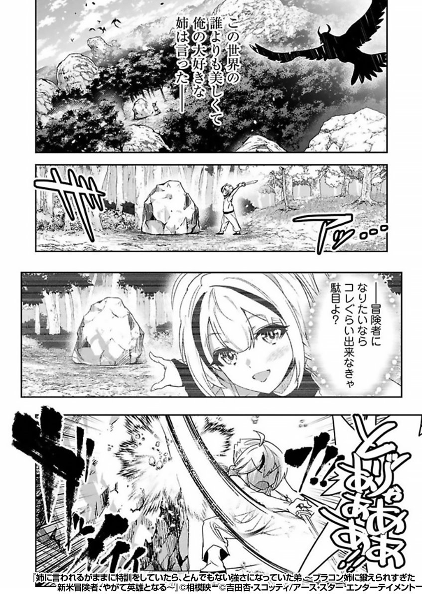 巨大な岩を一刀両断できるぐらい強くならなきゃ 💪コレくらいは俺の姉も普通に出来るのだから💪👩 「姉に言われるがままに特訓をしていたら、とんでも