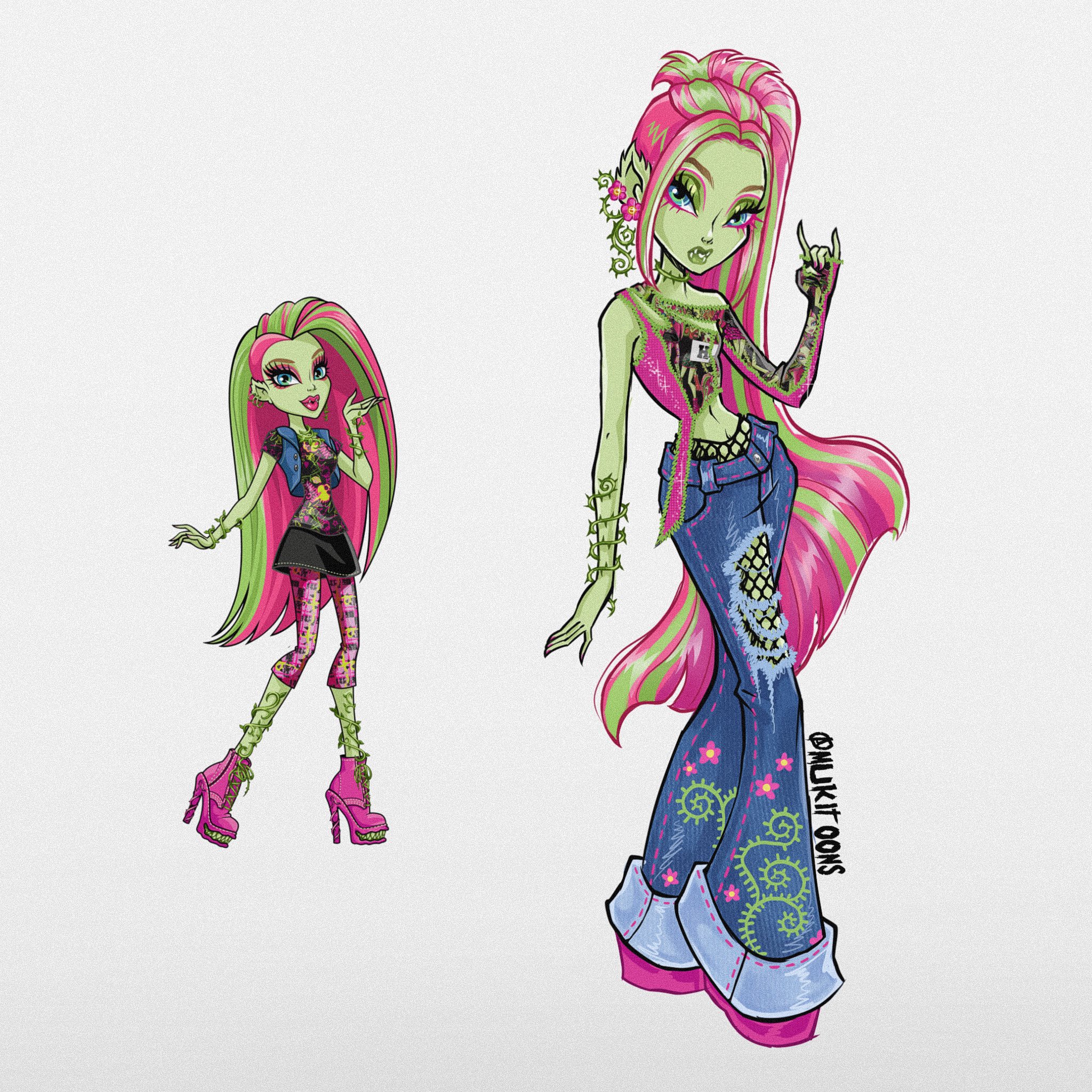 Muki Toons on Twitter: "My ghoulsss! Can’t wait to start redesigning more characters! https://t ...