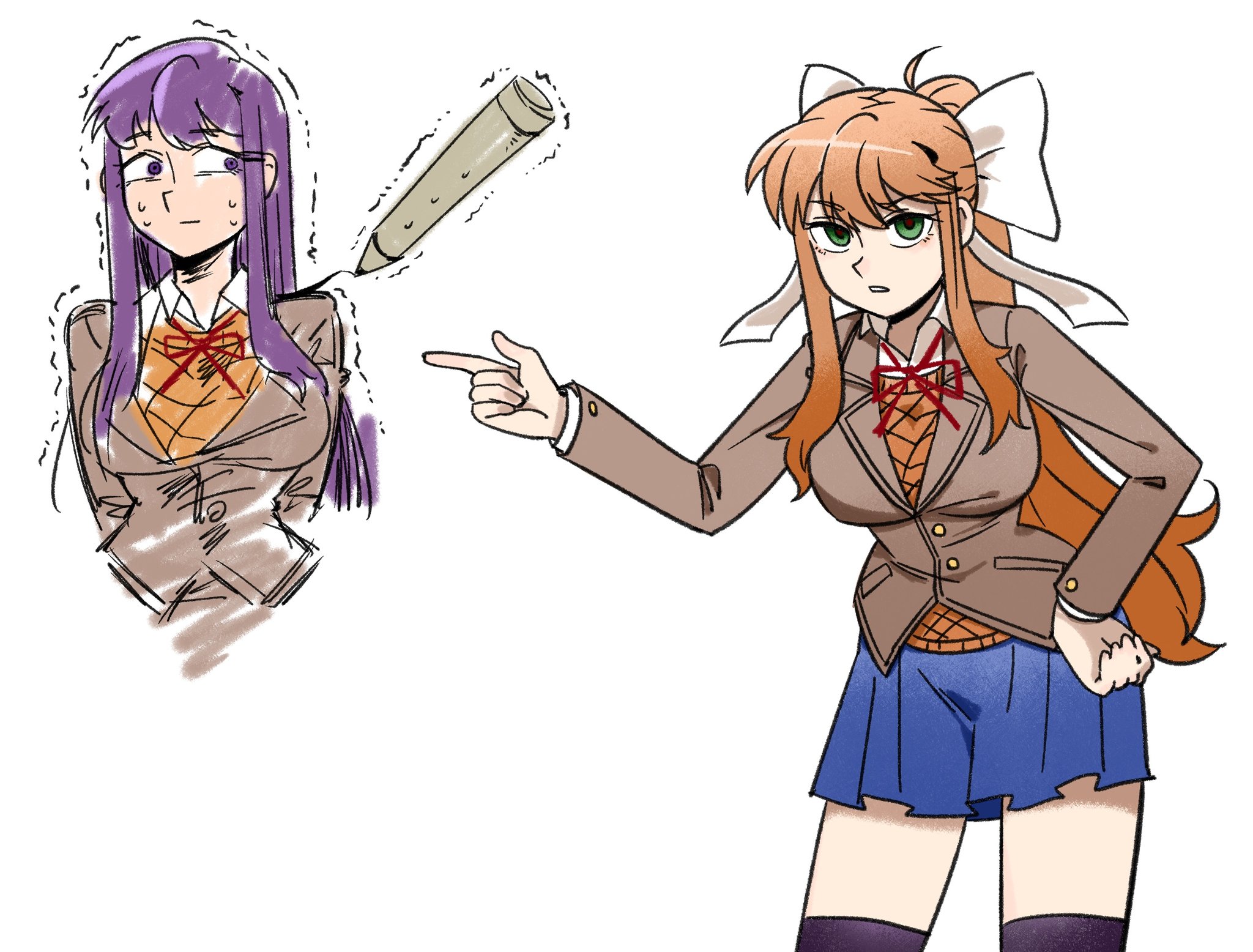 Yang Tao on Twitter: "monika：“Are you going to draw another woman in ...