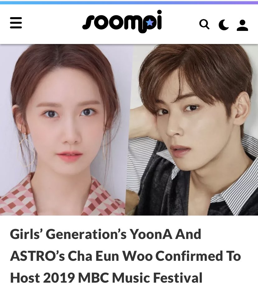 💫CHA EUNWOO GLOBAL FAN SUPPORT💫 on Twitter: "🎤MC CHA EUNWOO is now a Gayo Daejejun MC to all ...