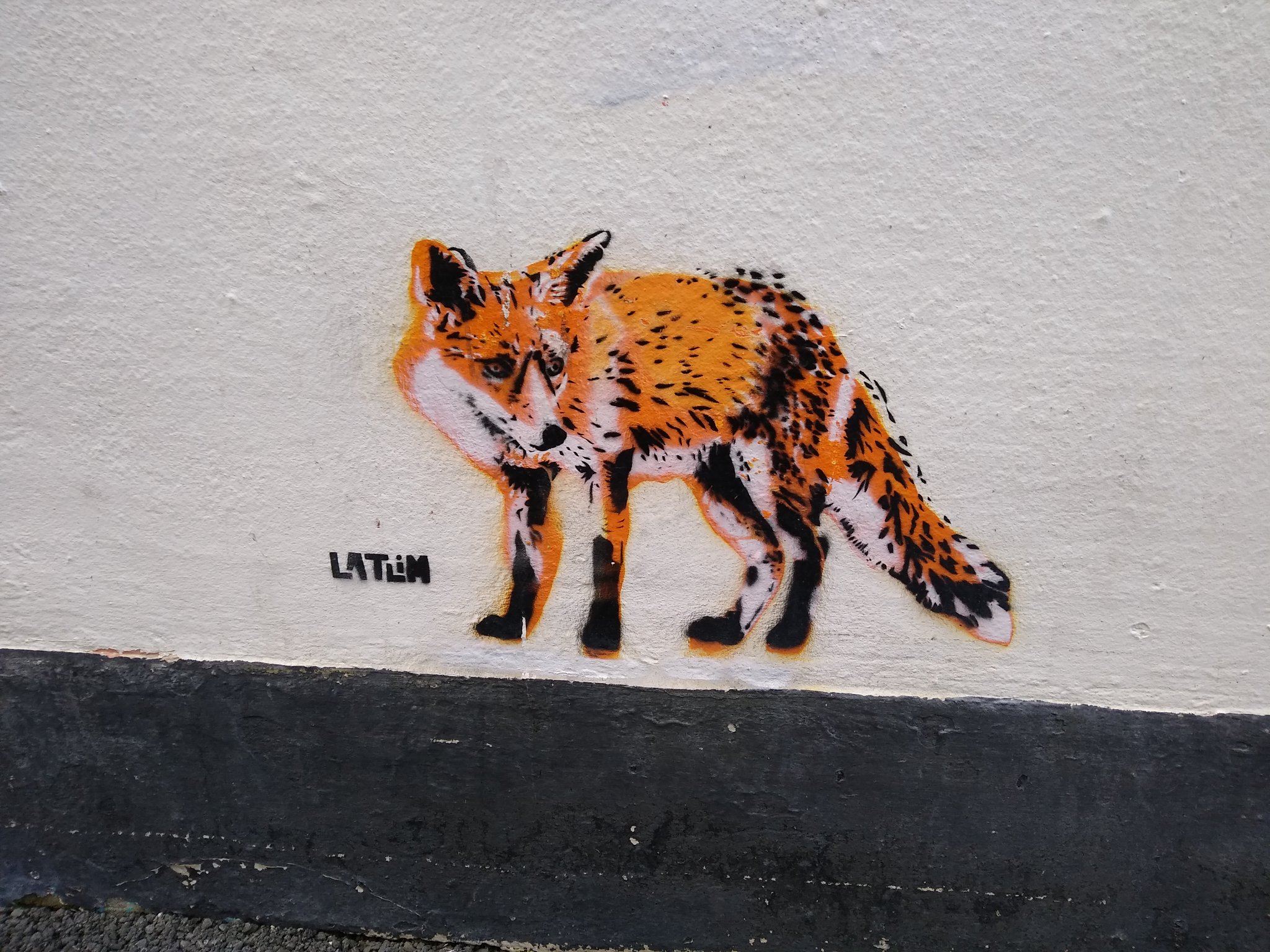 Fox Stencil Graffiti