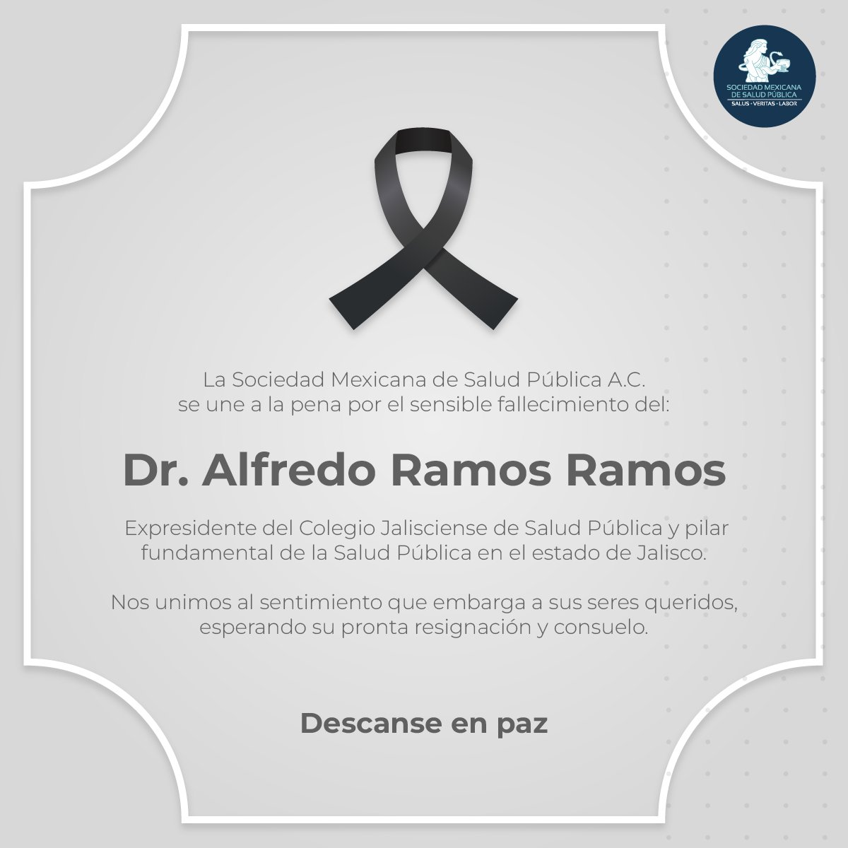 Sociedad Mexicana de Salud Pública on Twitter: "Nos unimos a la pena por el sensible ...