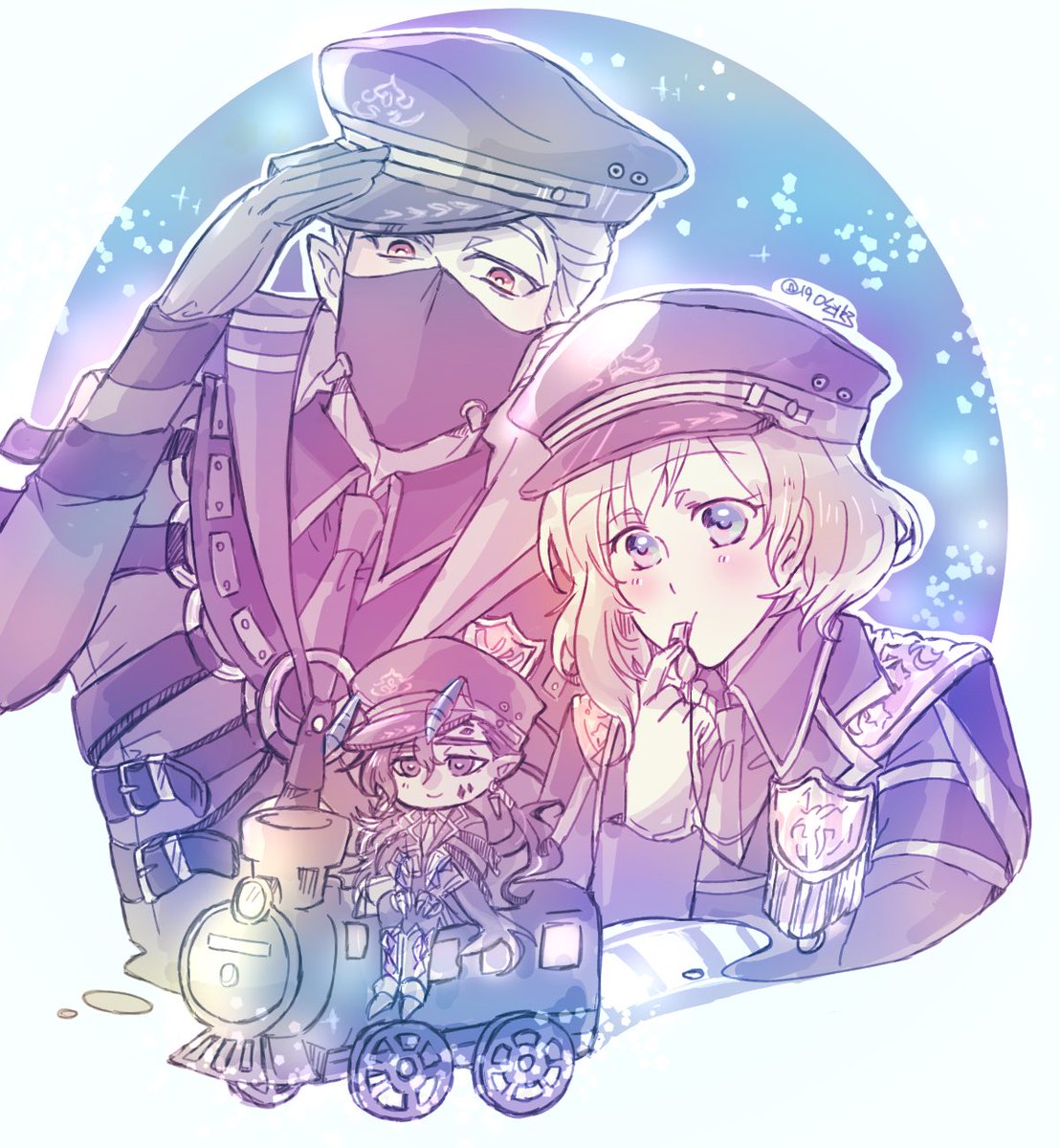 「ホロエマレールウェイイベありがとうございました絵 #ymkr男女CP 」|タキハラ🍊のイラスト