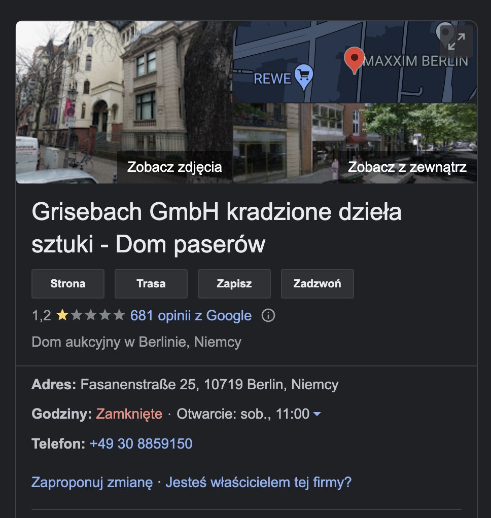 Wojciech Sumlinski on Twitter: "Obecna "wizytówka" Domu Aukcyjnego Grisebach w Berlinie ...