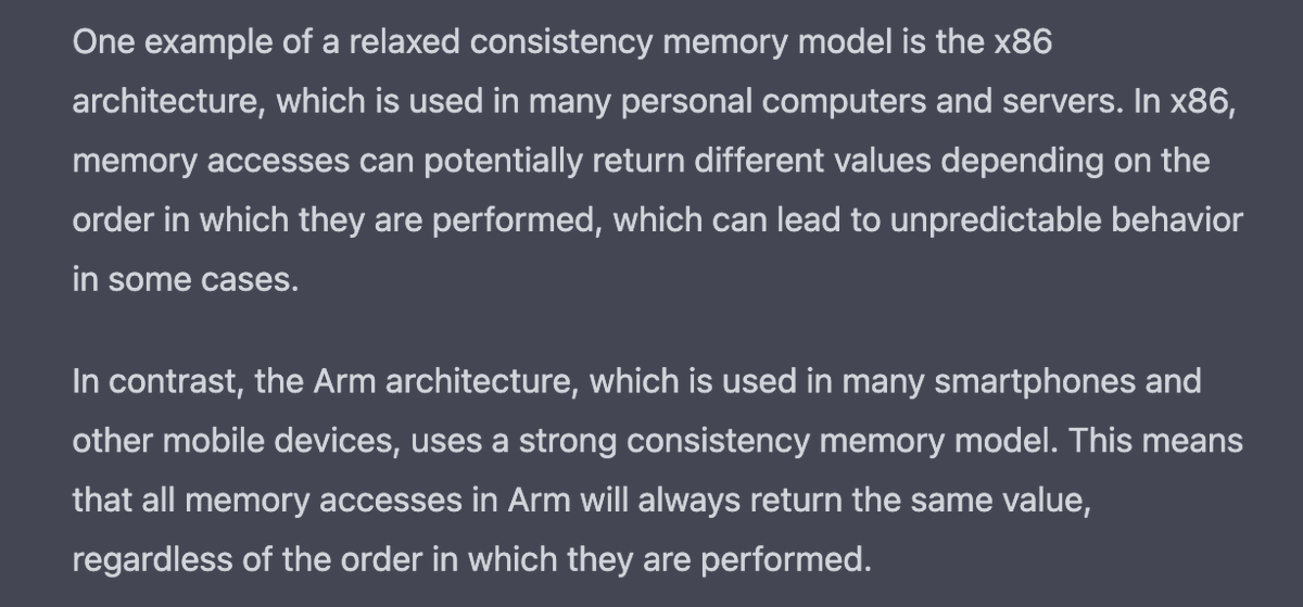 Jon Masters 🏴‍☠️ on Twitter: "I asked @OpenAI ChatGPT to explain memory consistency models ...