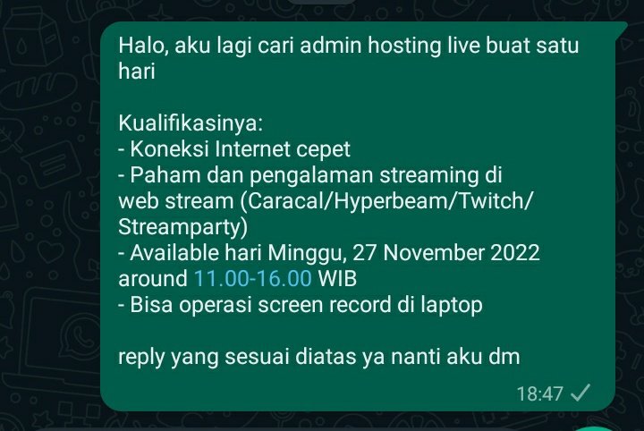 BACA RULES DI (bit.ly/worksfess) on Twitter: "Work! Info loker nih, bagi yg minat nanti aku dm ...