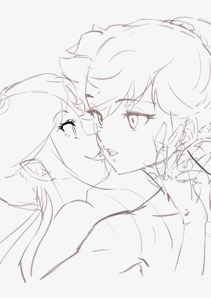 AraKan@お絵描き光紡（パレット団）skeb/SKIMA受付中 on Twitter: "#うる星やつら #ラムちゃん #弁天 ラフから完成までの経過 これが、こうして、こうなった。 結局 ...