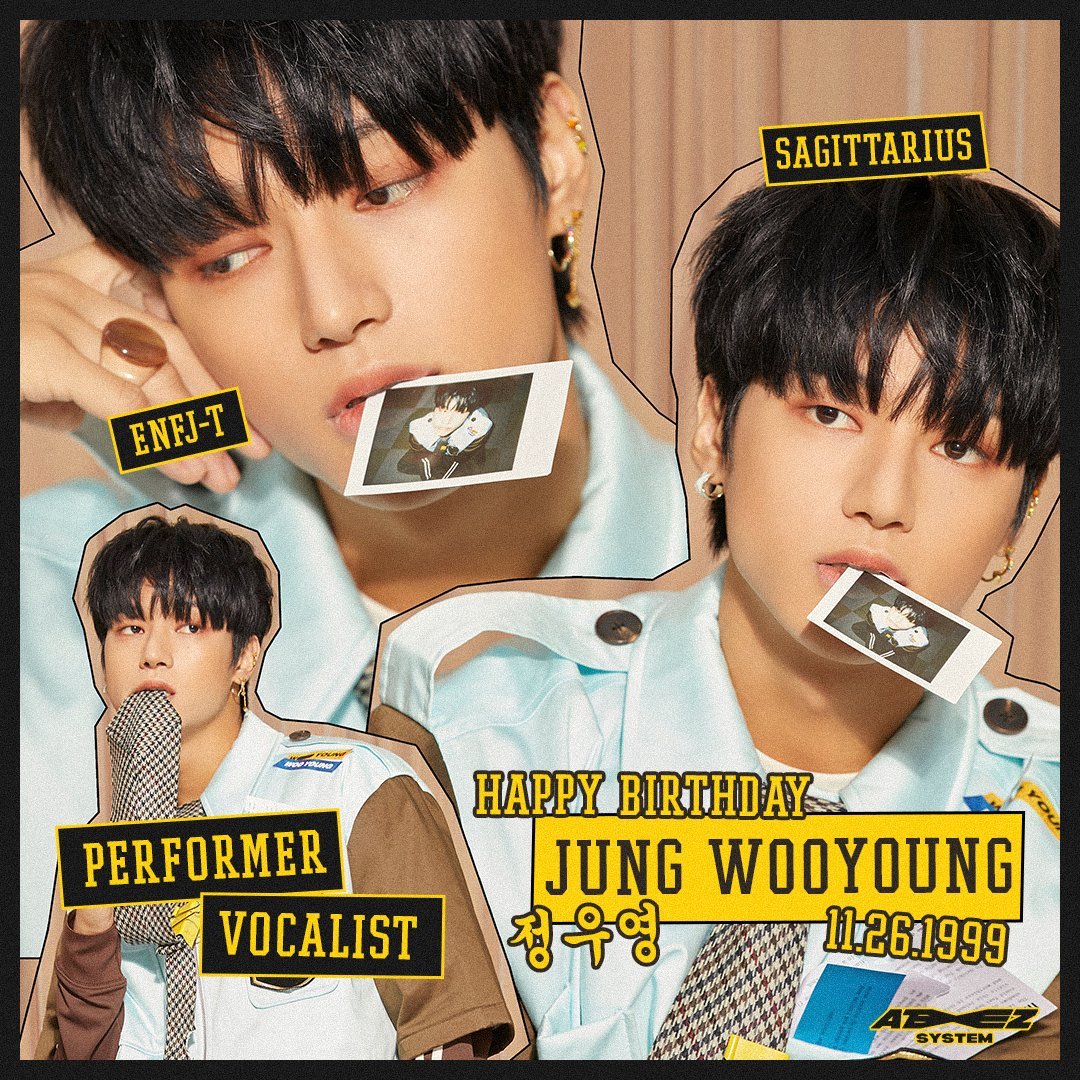 ATEEZ System on Twitter: "ATINYs, time to trend the tags for Wooyoung's birthday! RT and reply ...
