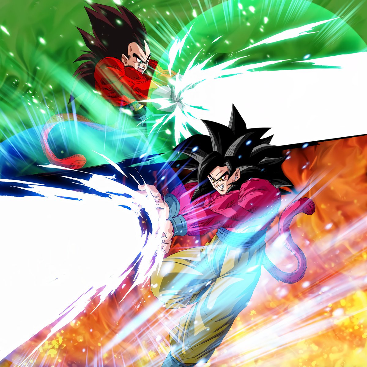 Slo On Twitter Broooo Ssj4 Goku And Vegeta Alt Art Goes Insane π₯π