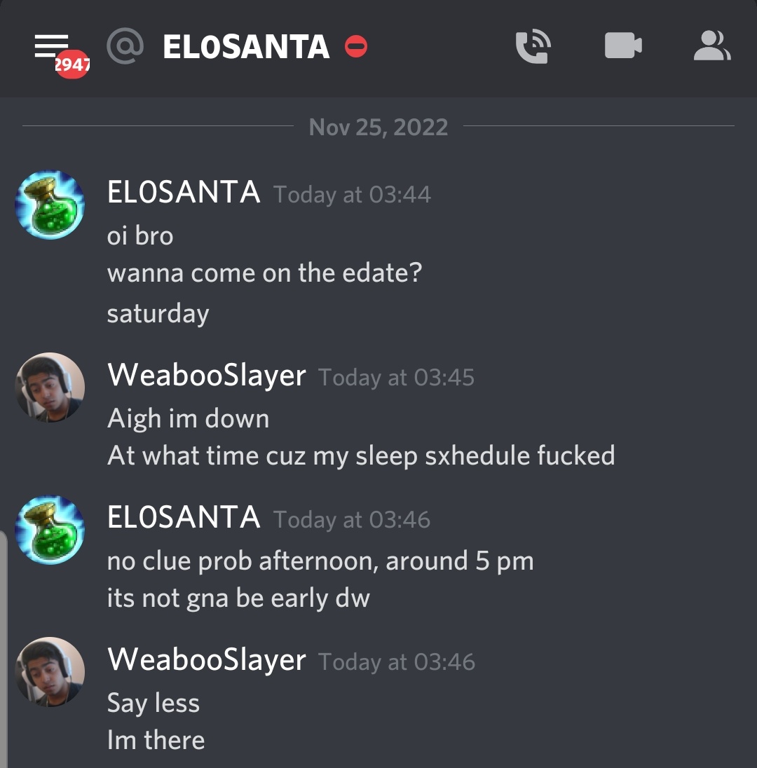 WeabooSlayer on Twitter: "We joinin elosanta E-date show on saturday yes or no? It better be a ...