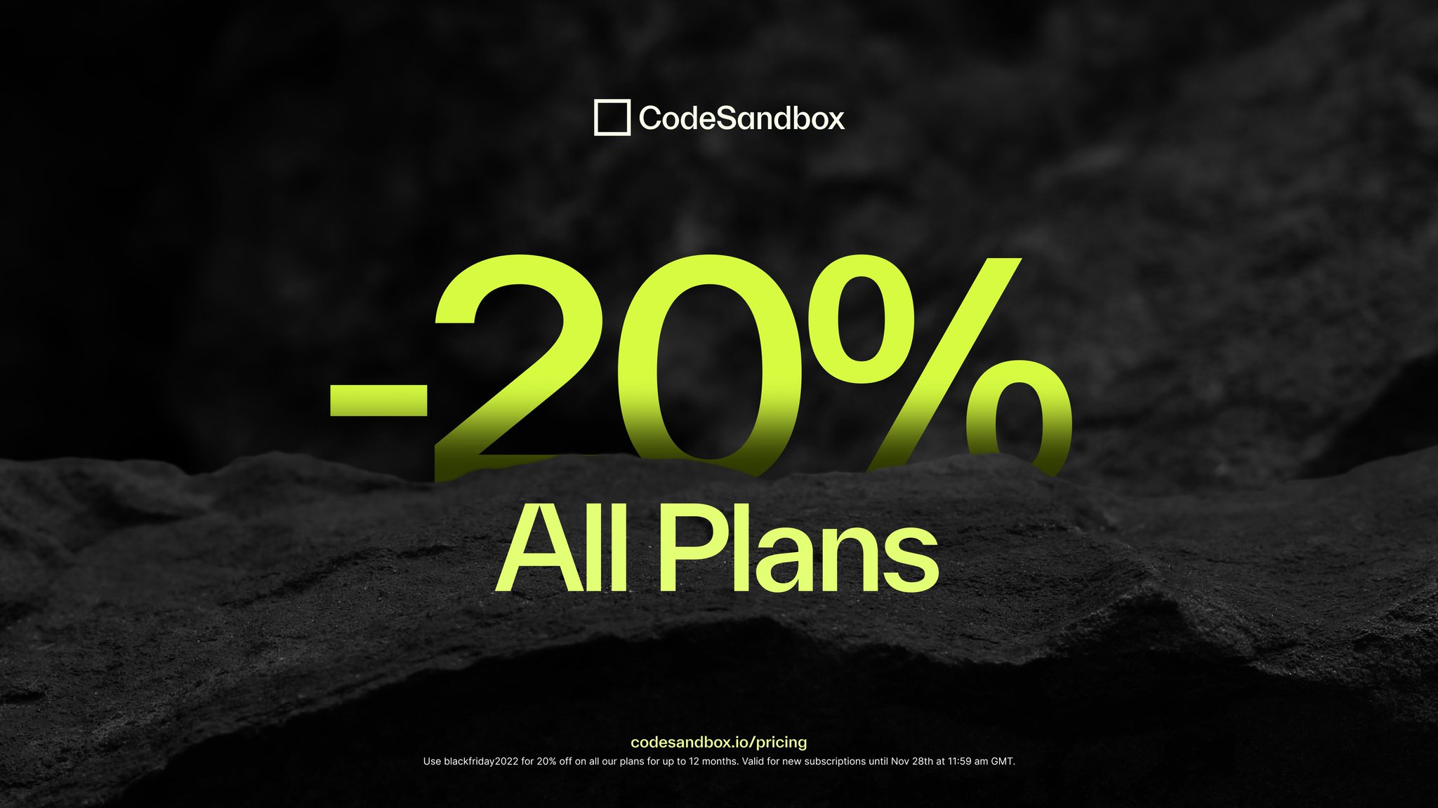 CodeSandbox on Twitter: "⚠️ Black Friday Deal Alert Haven't experienced the power of CodeSandbox ...