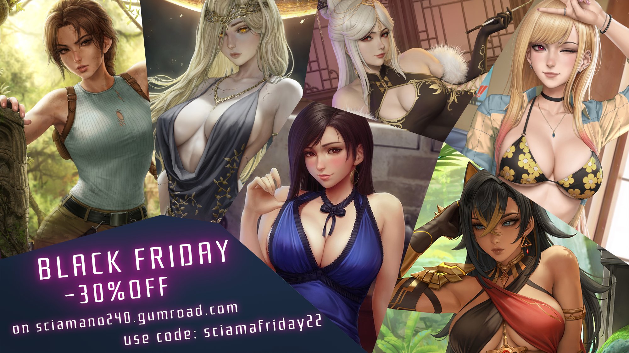 Sciamano240's Art on Twitter: "Black Friday 30% Off on my Gumroad store! Ends Monday. Use code ...