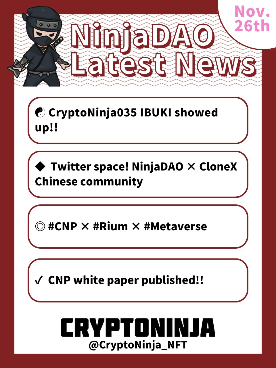 Ninja DAO | CryptoNinja on Twitter: "1/ https://t.co/uZ2GGxlJZF" / Twitter