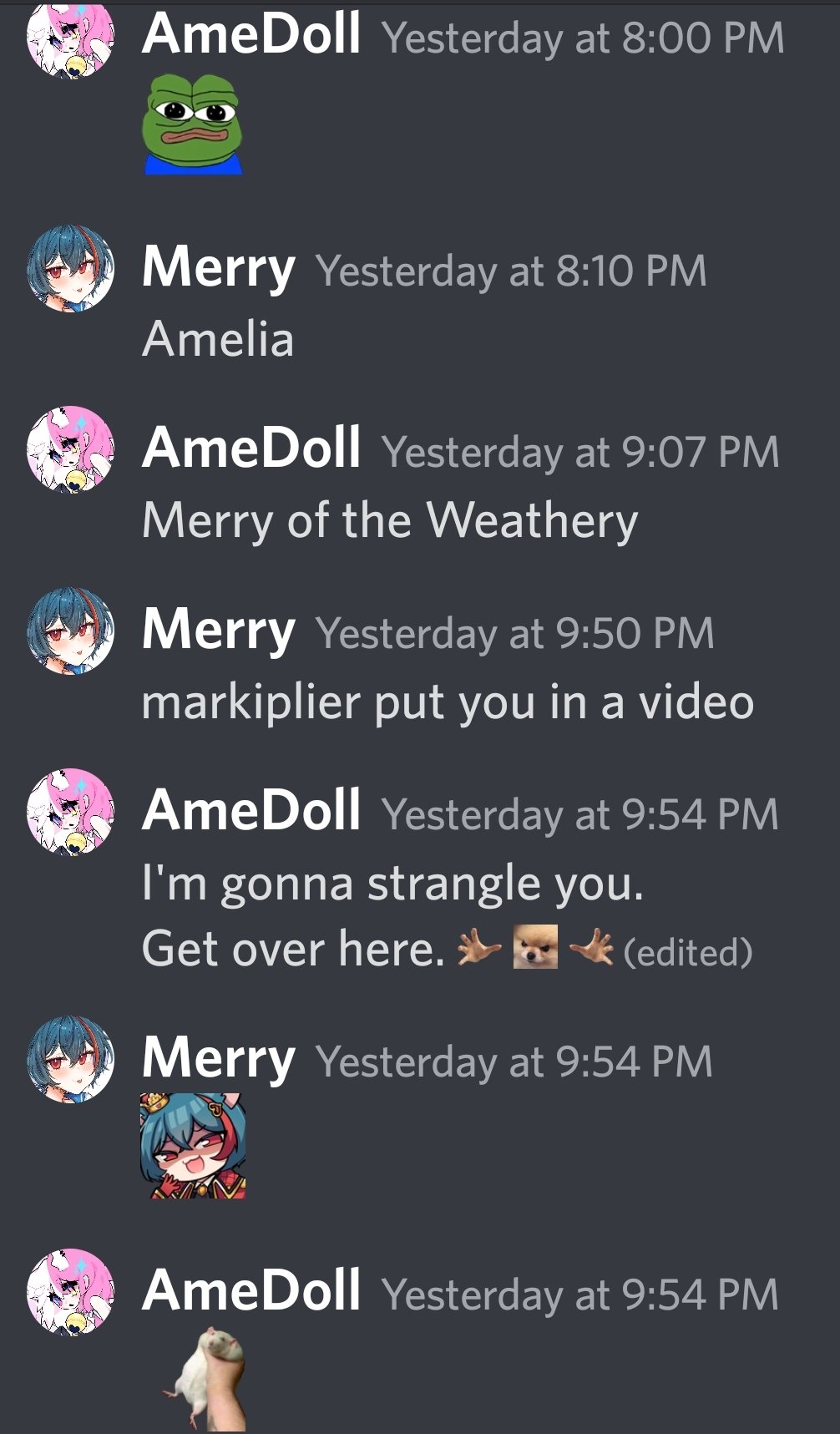 AmeDoll ♡ Nekopolitan VTUBER on Twitter: "@Merrydawg It's like actually having a brother. https ...
