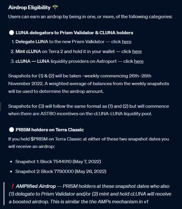 Terra Weekly #20 🛰 •PRISM Airdrop, WARP, $LUNA Vesting 1) Check out the ...