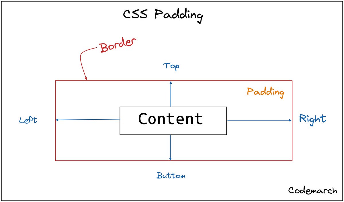 What Is Css Padding Visually Explained📝 Thread 🧵 المسلسل من Codemarch Codemarch رتبها