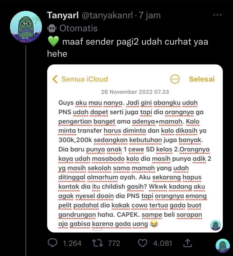 Tanyarl ㅡ Dilarang 🔞 on Twitter: "Malah jadi kepo pengen tau dari prespektif istri kakanya ...