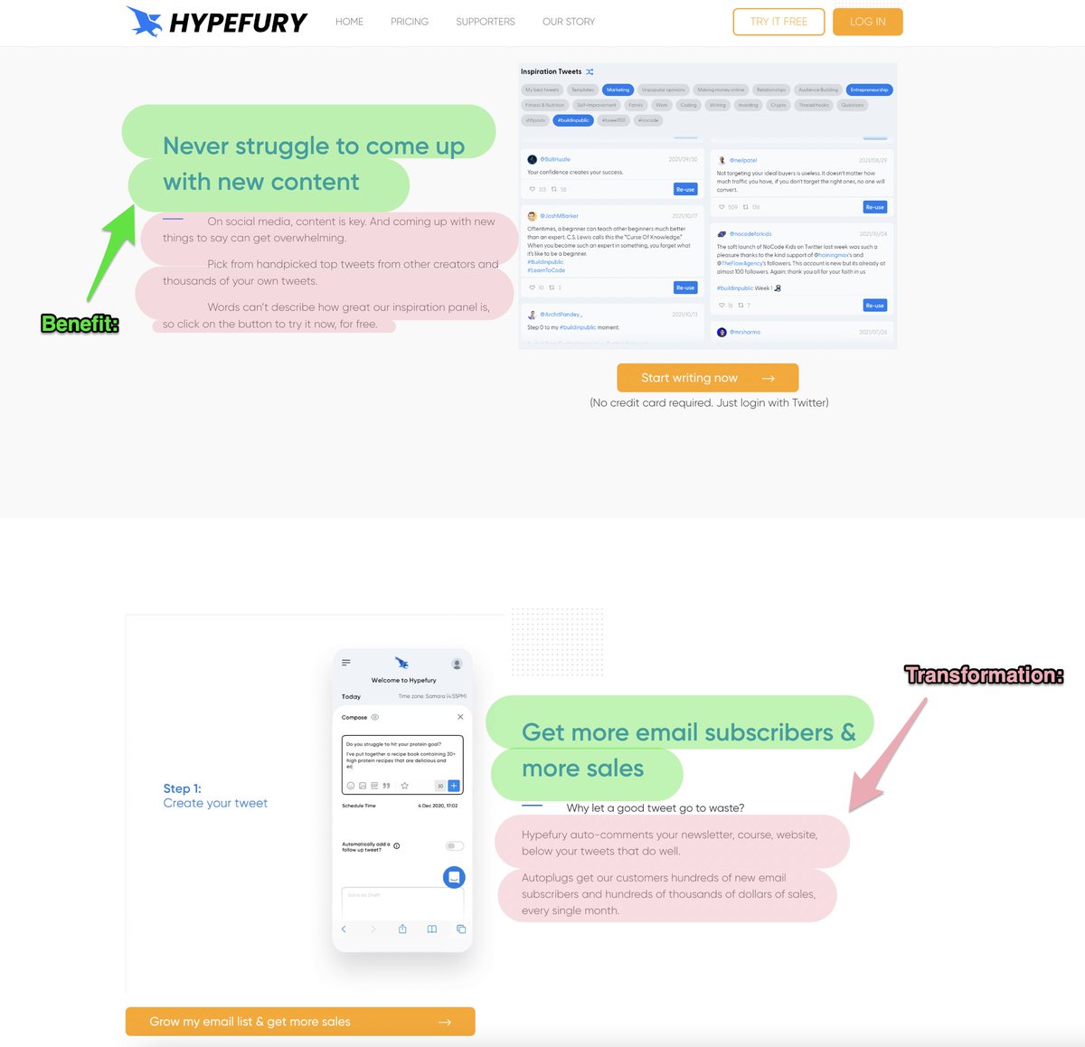Copywriting captures people's attention. And a landing page converts that attention into cash ...