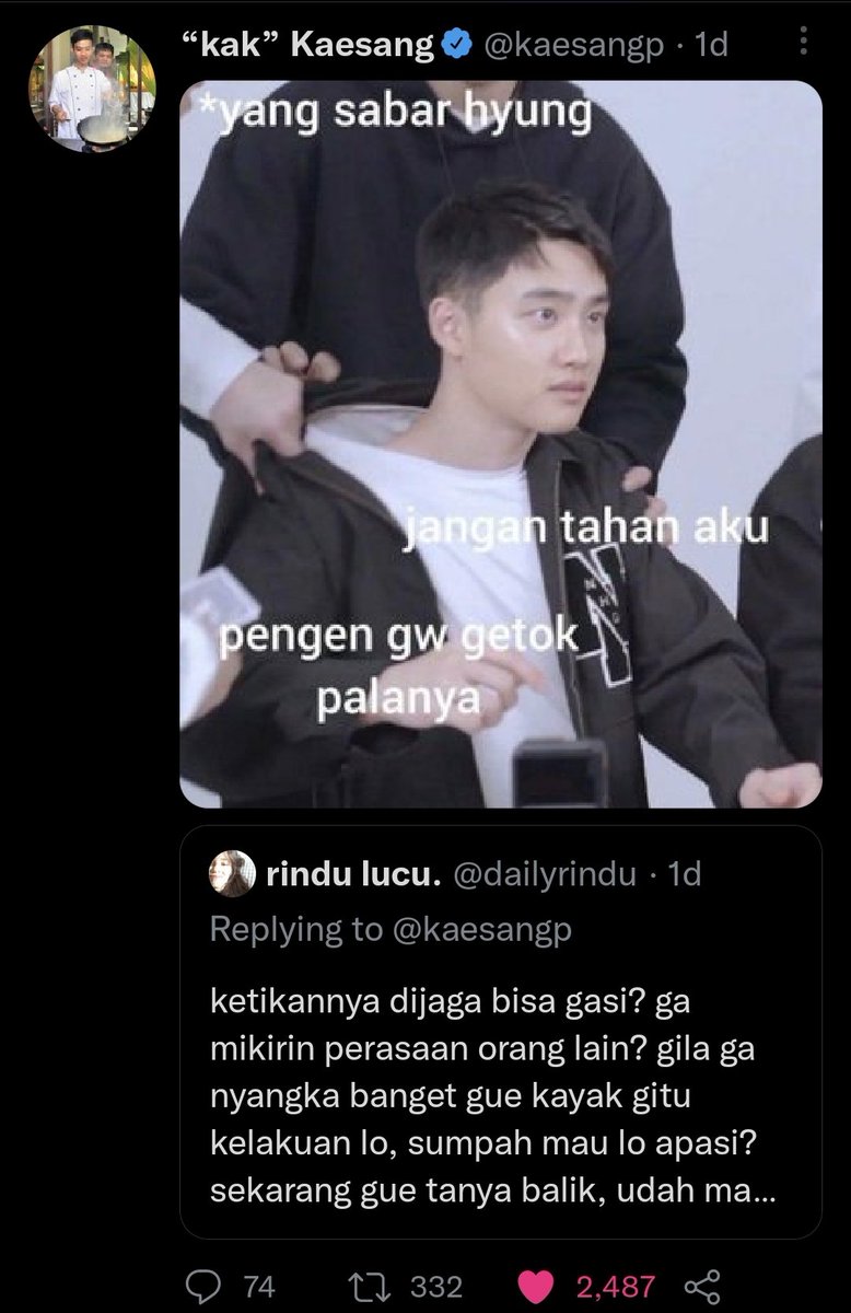 aeribase on Twitter: "⭐ habis stalk twt kaesang dan ketawa banget dia reply pakai meme exo ...