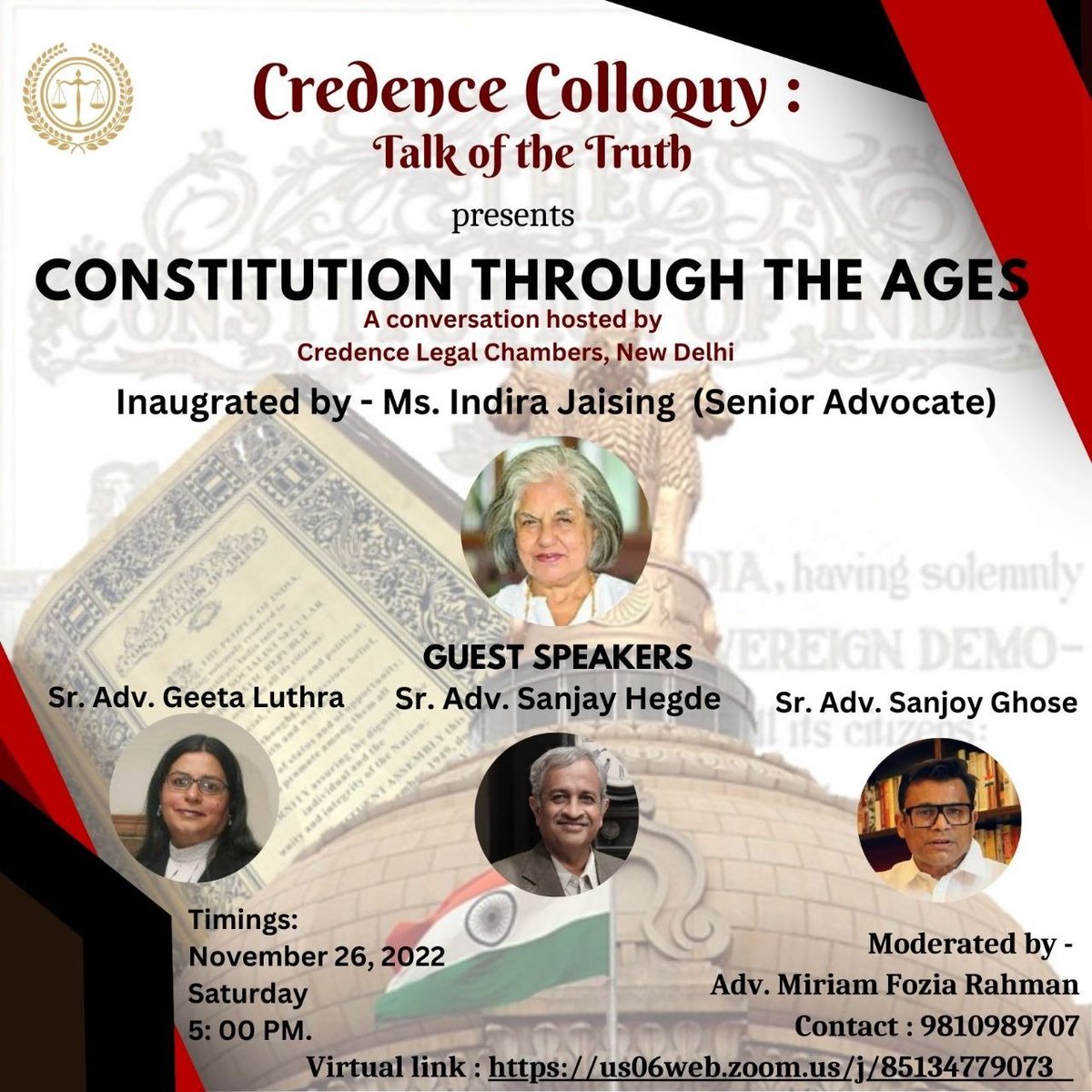 Constitution Day Talk - "Constitution Through The Ages" to start in a ...