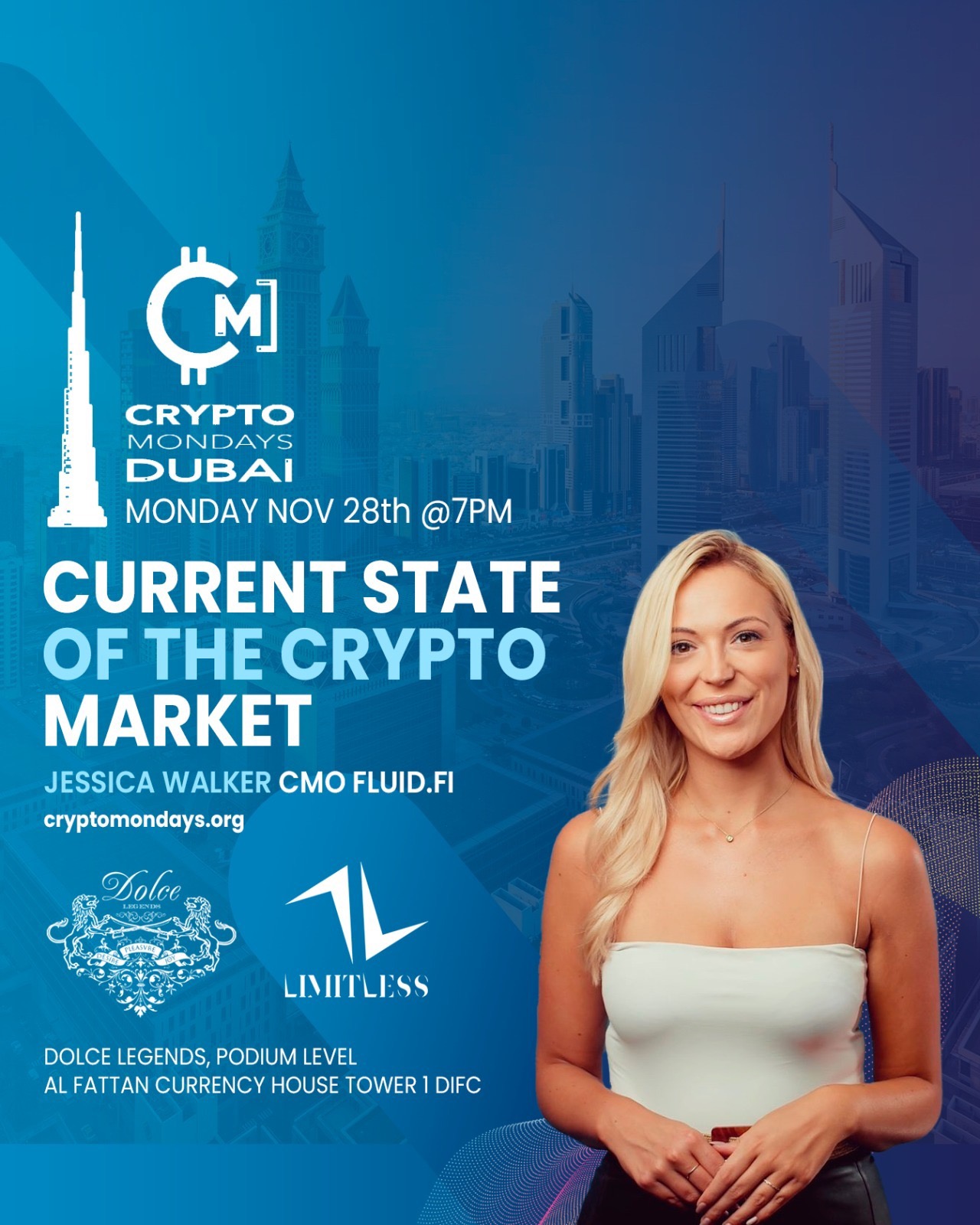 Fluid Finance 🌊 on Twitter: "Our CMO, @jessicasmw will be speaking at Crypto Monday's Dubai on ...